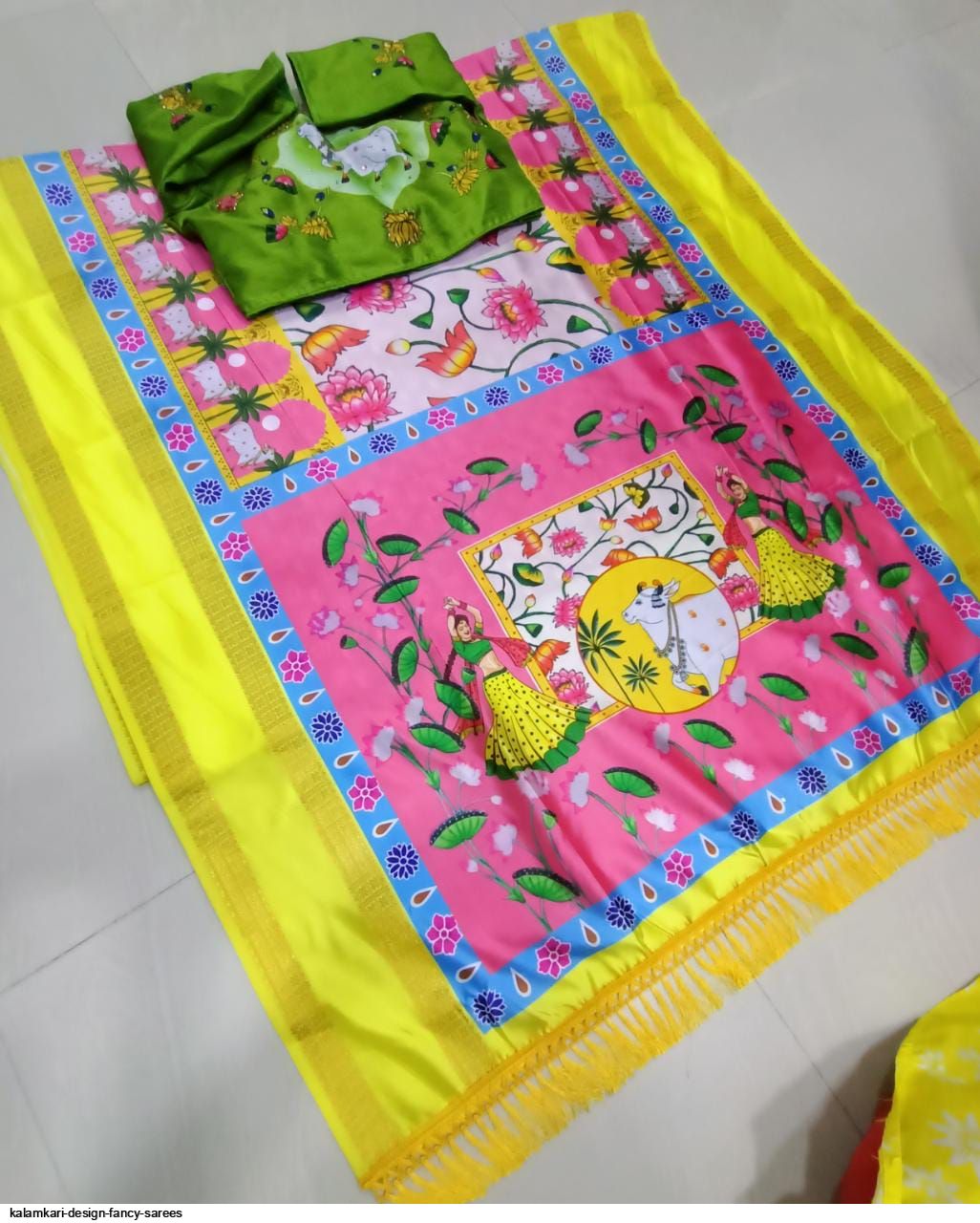 Kalamkari Design fancy sarees