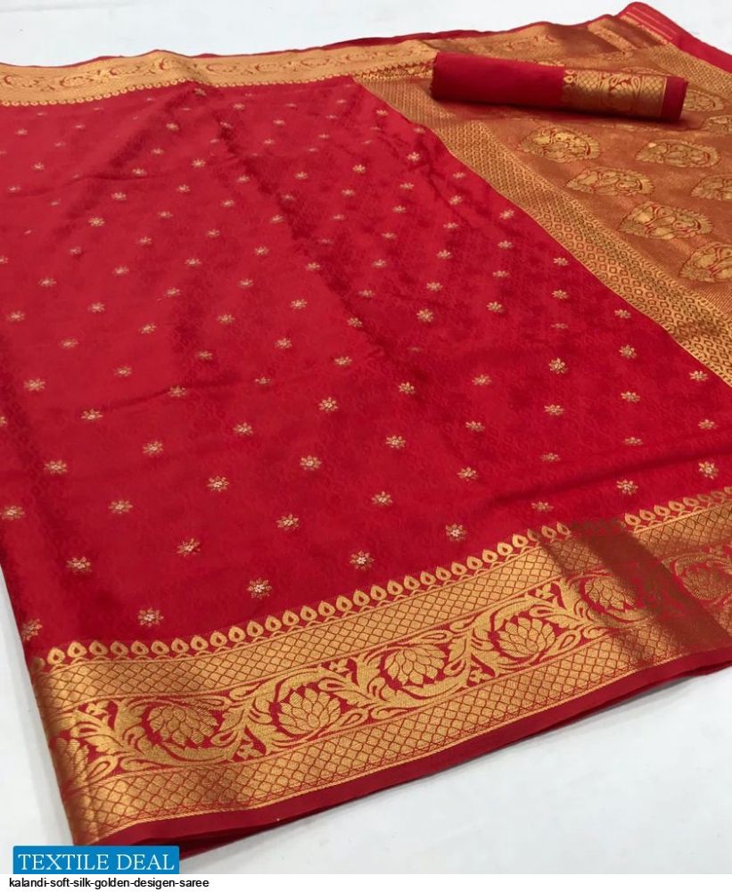 Kalandi SOFT SILK GOLDEN DESIGEN SAREE
