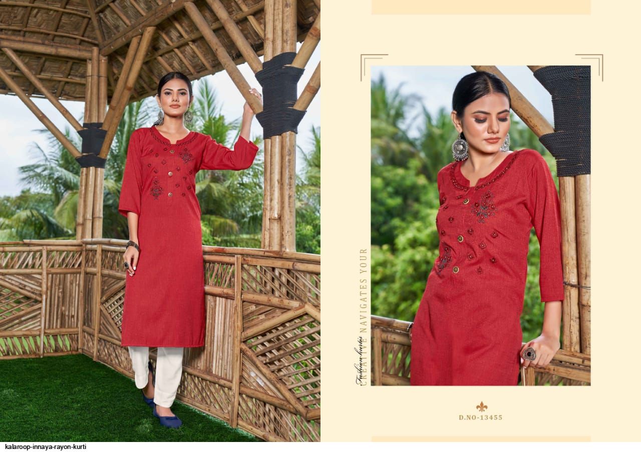 Kalaroop innaya Rayon kurti