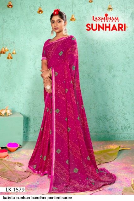 KALISTA SUNHARI BANDHNI PRINTED SAREE