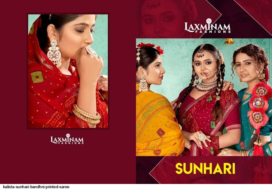 KALISTA SUNHARI BANDHNI PRINTED SAREE