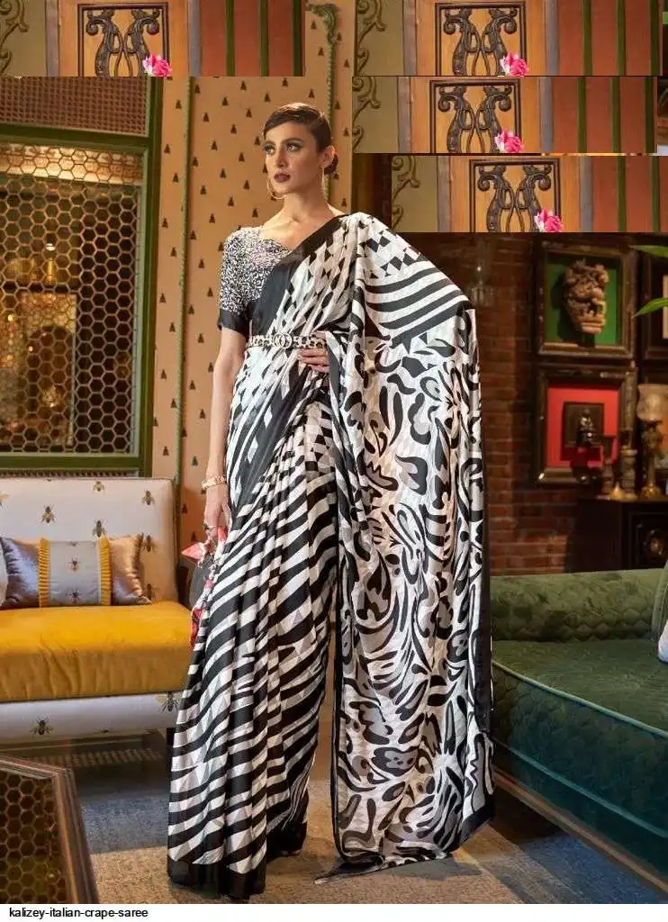 Kalizey Italian Crape saree