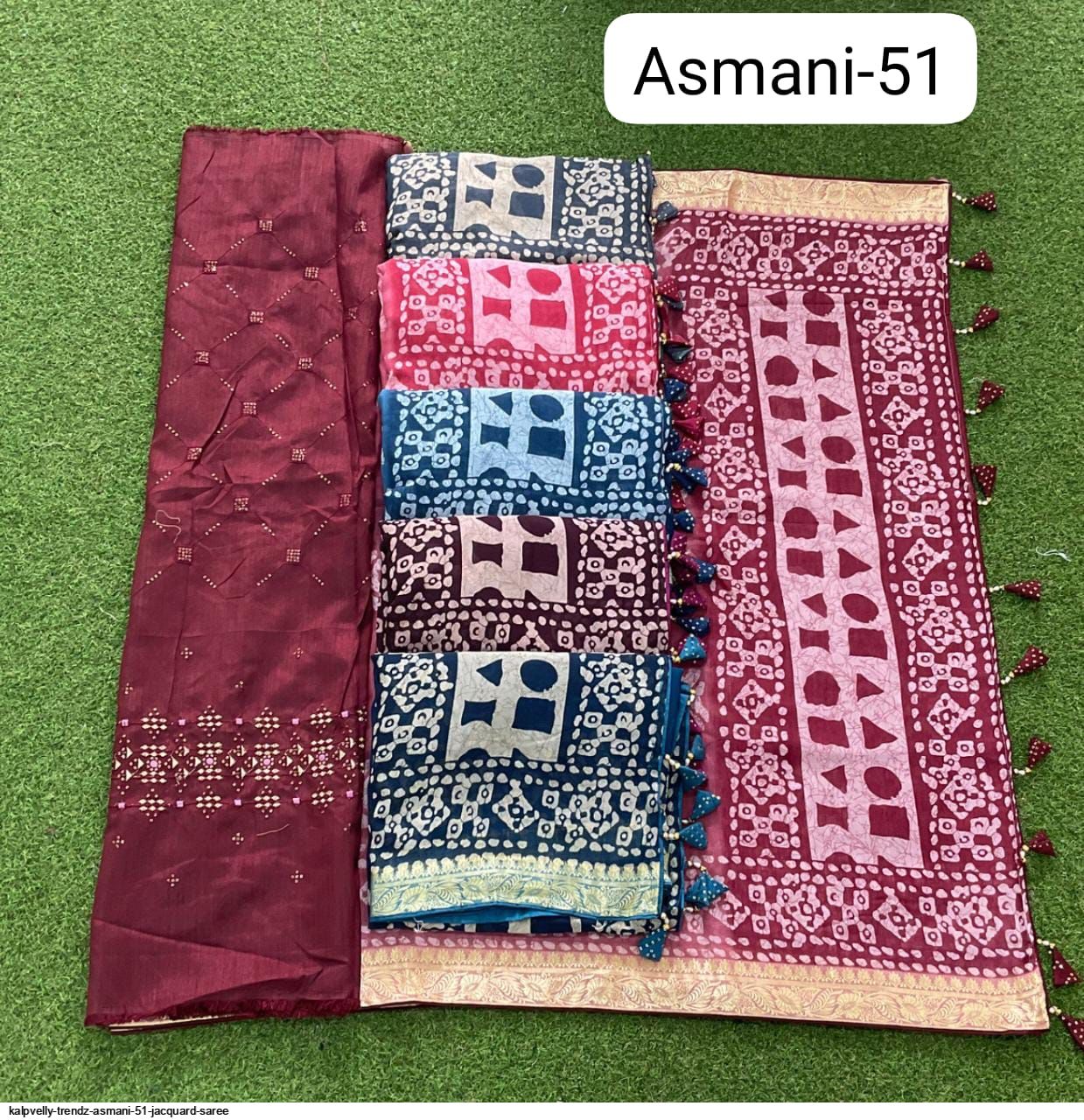 KALPVELLY TRENDZ Asmani 51 Jacquard SAREE