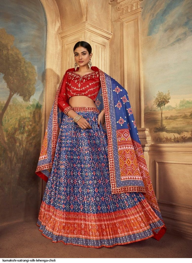 KAMAKSHI SATRANGI SILK LEHENGA CHOLI