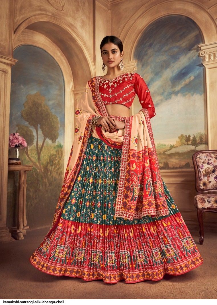 KAMAKSHI SATRANGI SILK LEHENGA CHOLI