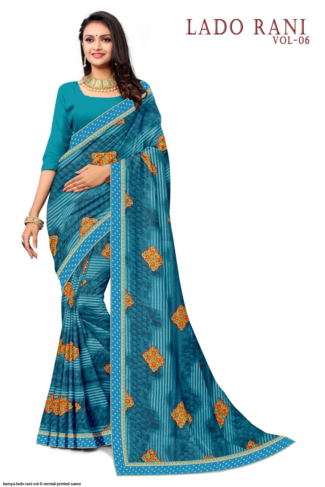 Kamya Lado Rani Vol 6 rennial printed saree