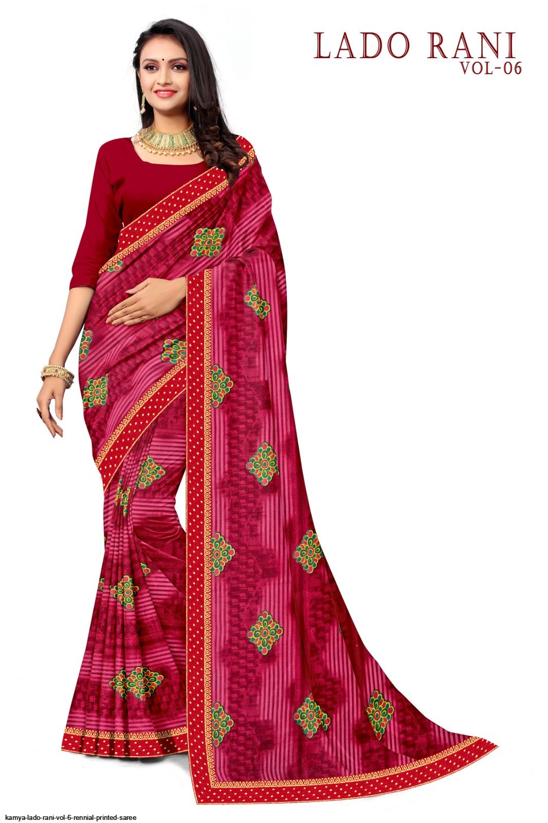 Kamya Lado Rani Vol 6 rennial printed saree