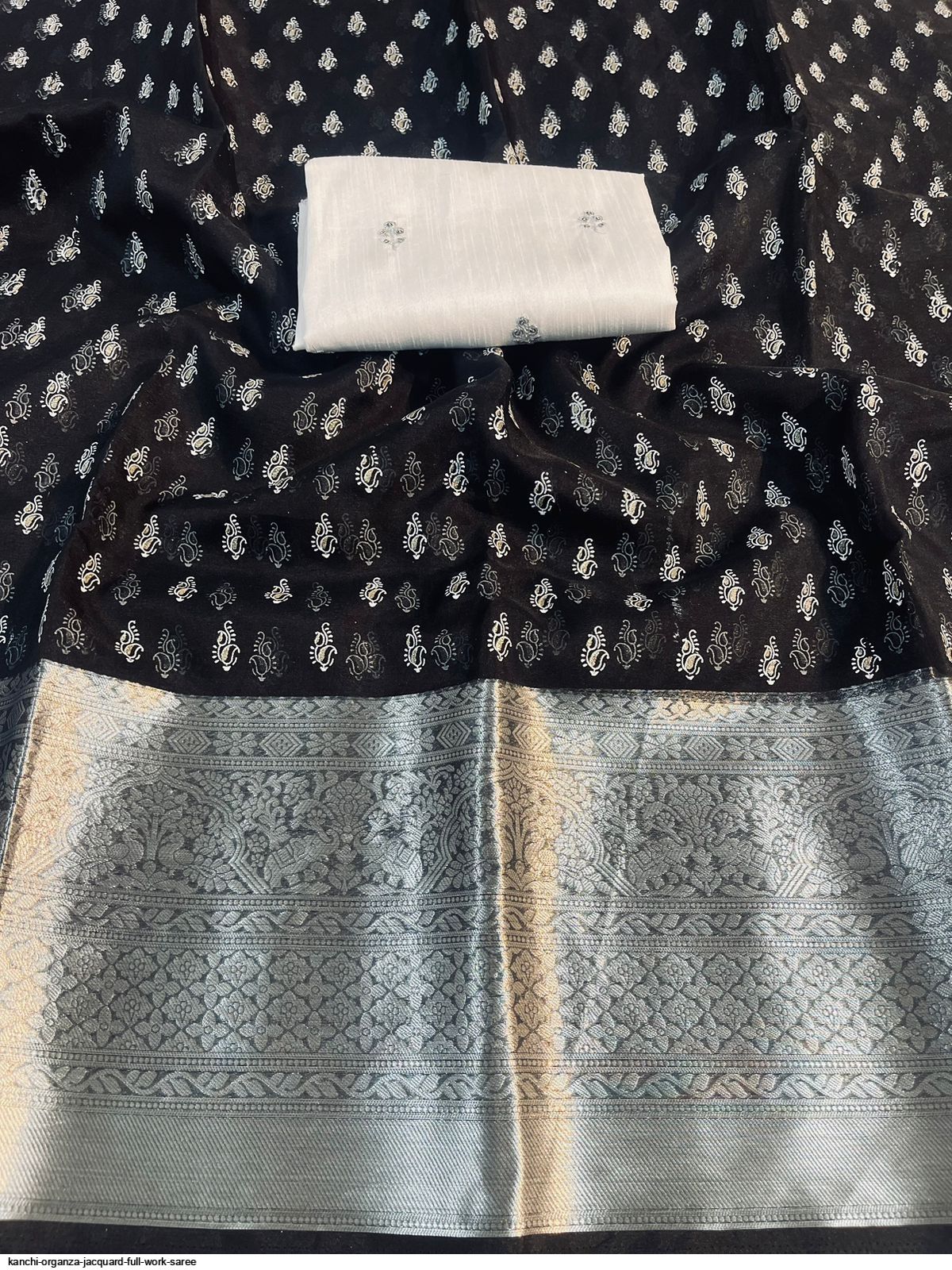 KANCHI ORGANZA JACQUARD FULL WORK SAREE