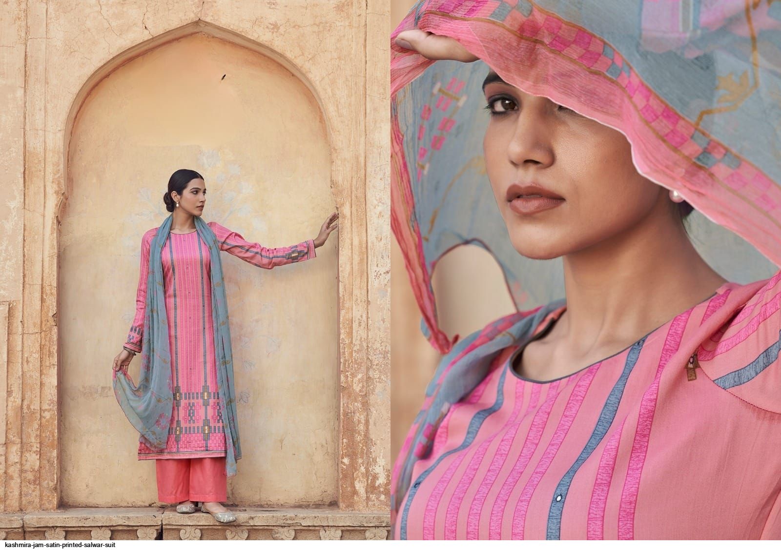 Kashmira JAM SATIN PRINTED SALWAR SUIT