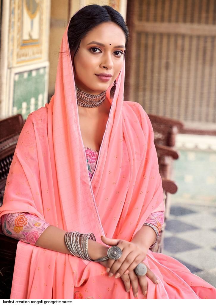 KASHVI CREATION RANGOLI GEORGETTE SAREE