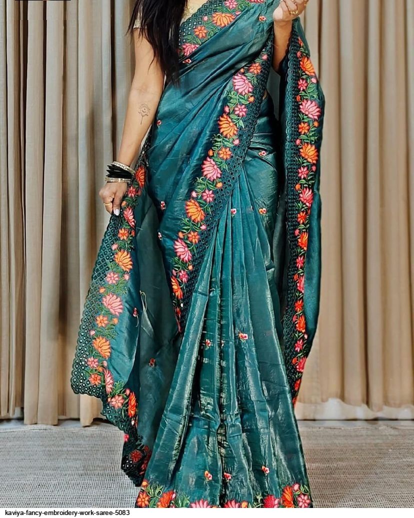 KAVIYA fancy embroidery work saree 5083