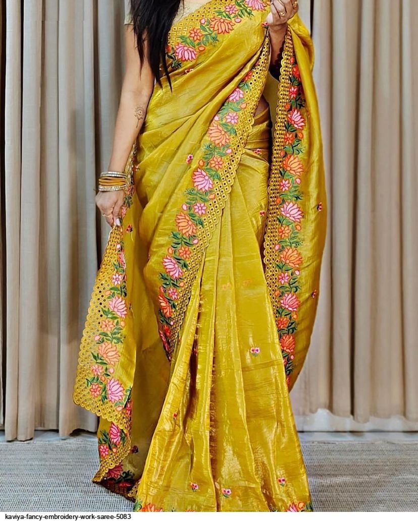KAVIYA fancy embroidery work saree 5083