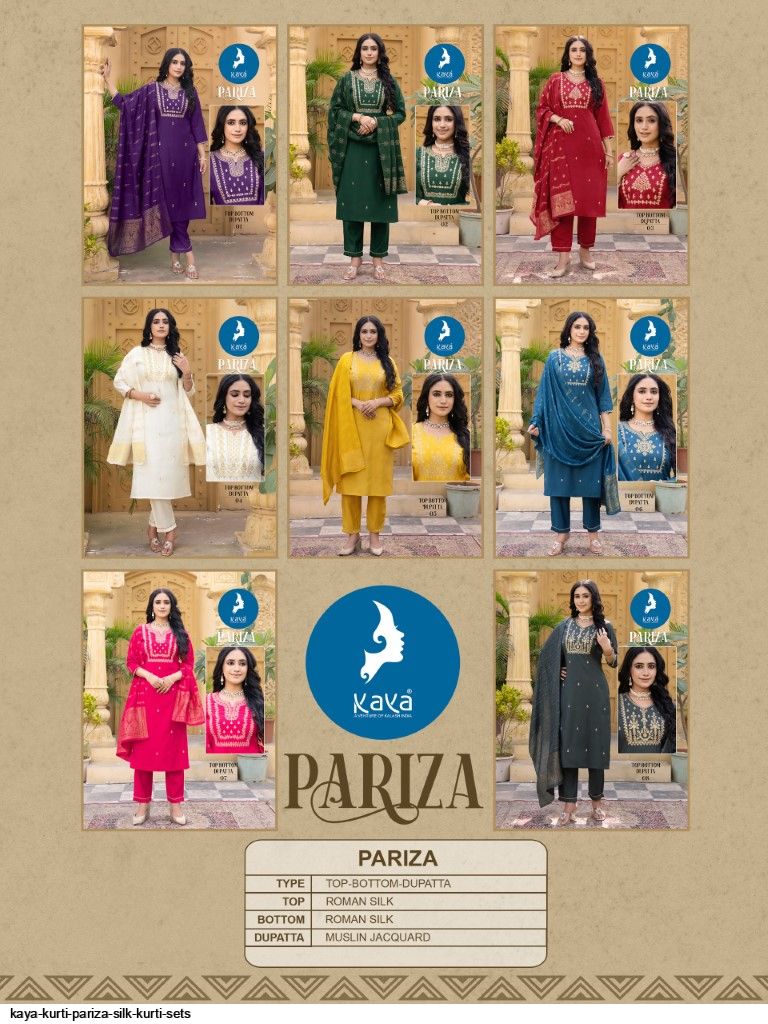 KAYA KURTI pariza SILK kurti sets