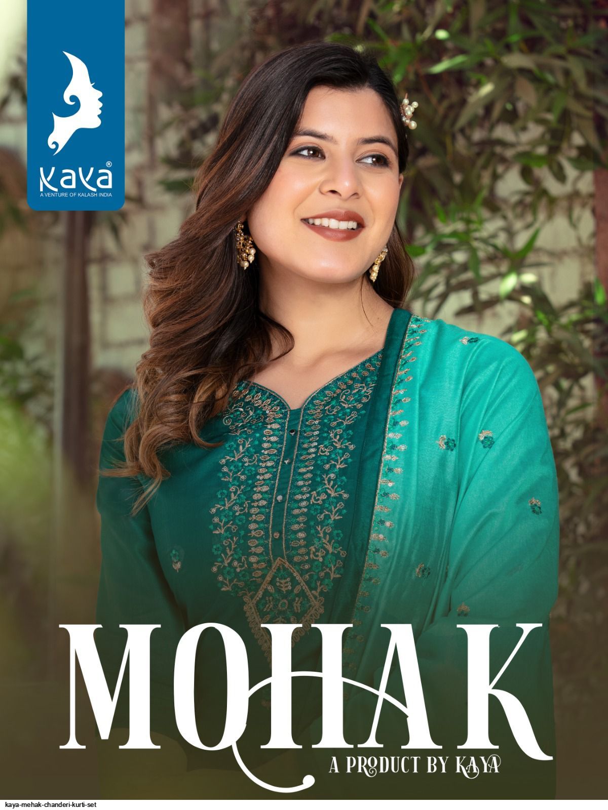 KAYA MEHAK CHANDERI KURTI SET