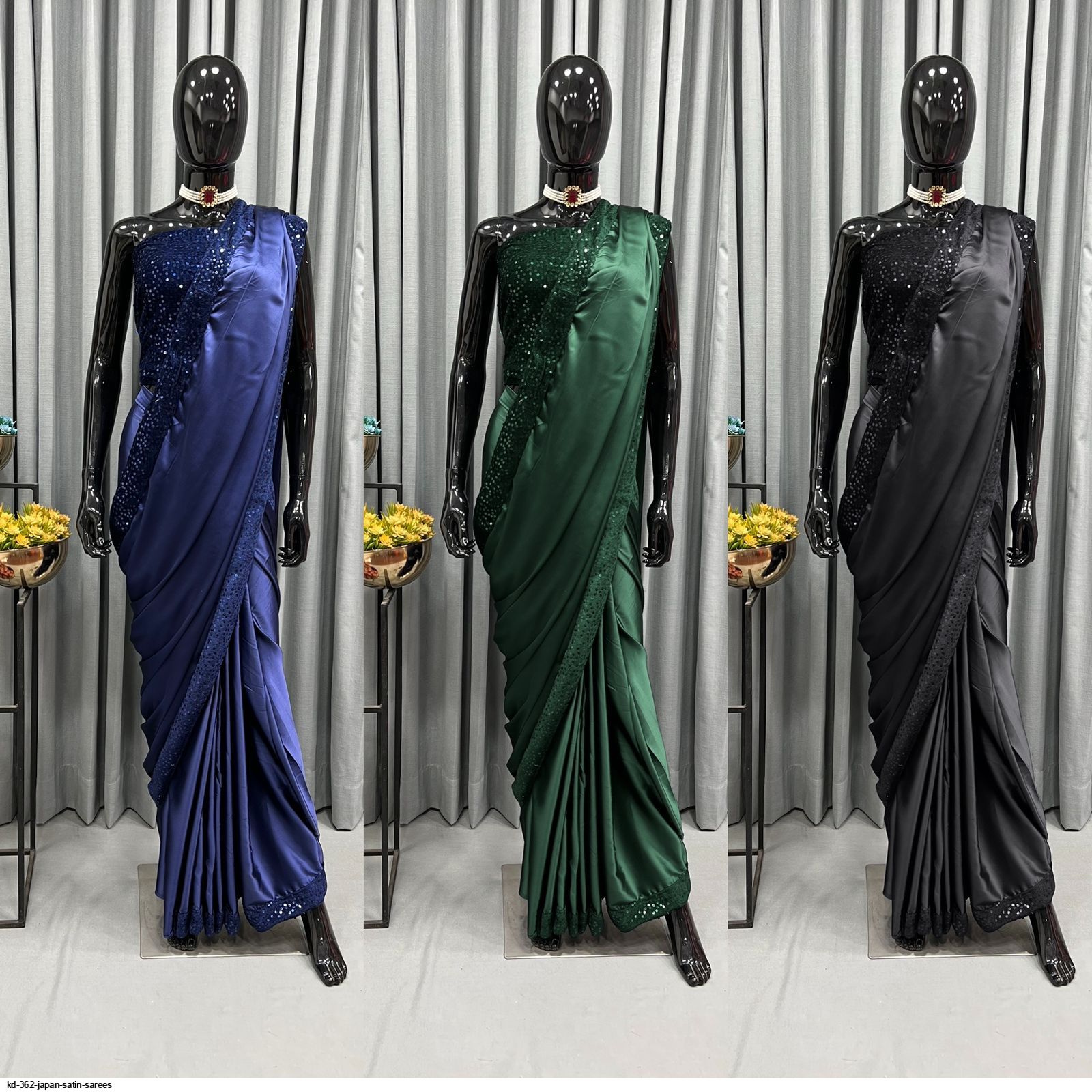 KD 362 JAPAN SATIN SAREES