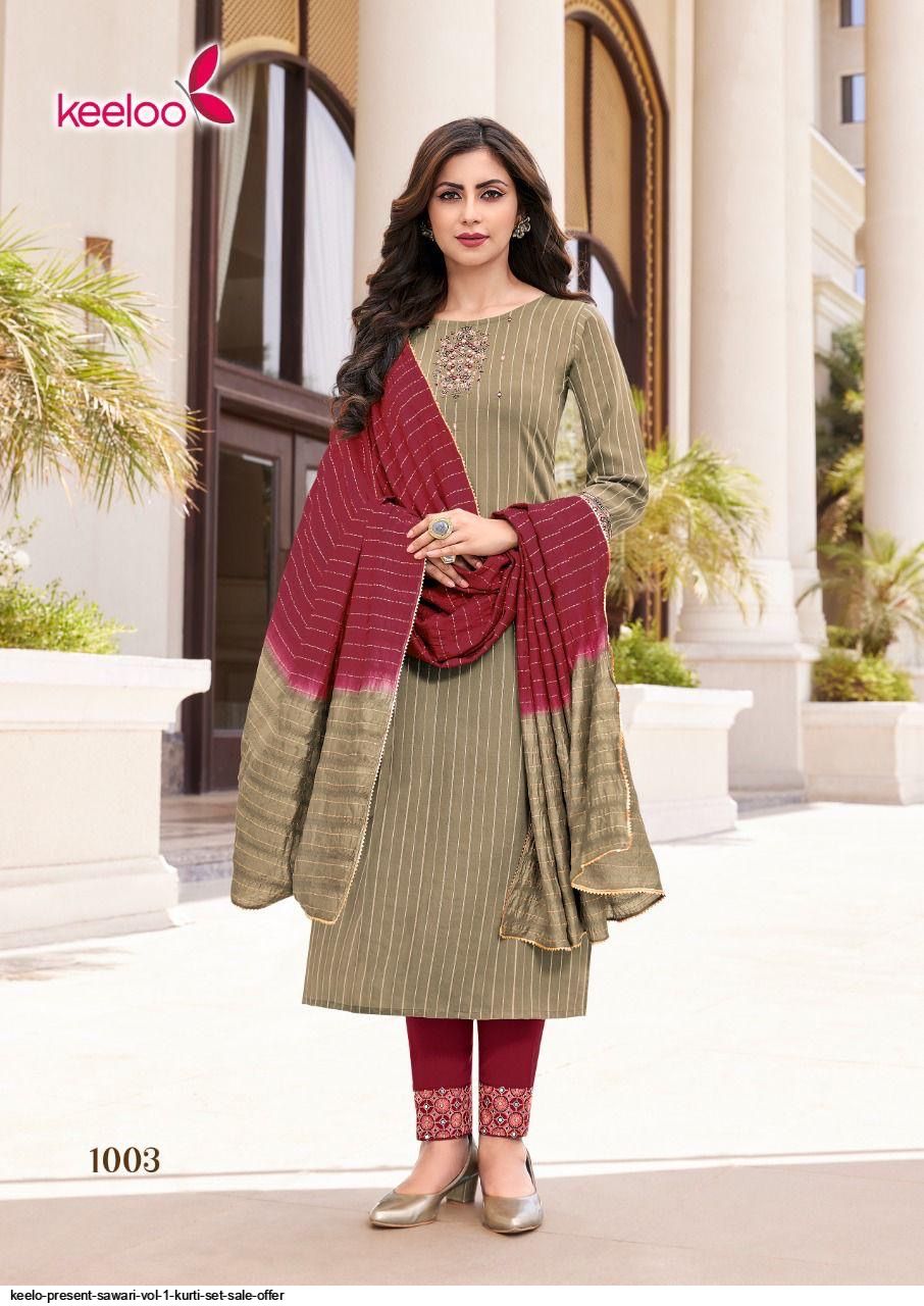 Keelo present sawari vol 1 kurti set sale offer