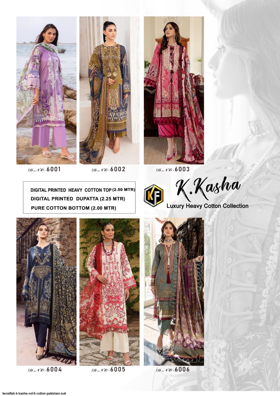KEVALFAB K KASHA VOL 6 COTTON Pakistani suit