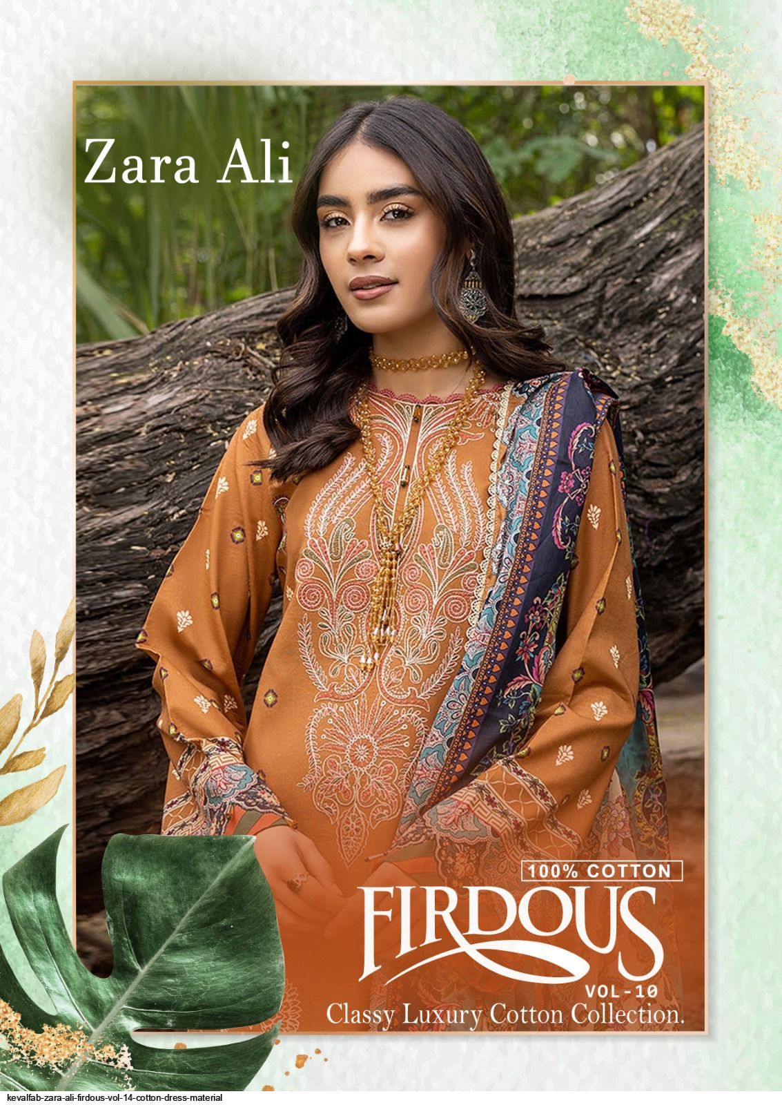 KEVALFAB Zara Ali FIRDOUS VOL 14 COTTON dress material