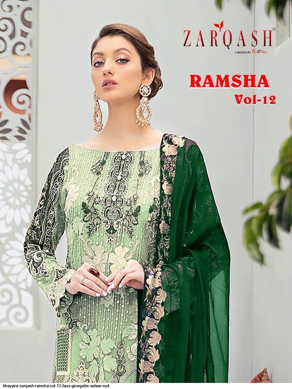khayyira ZARQASH RAMSHA VOL 12 FauX GEORGETTE salwar suit