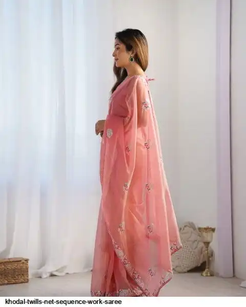 KHODAL Twills Net sequence work SAREE