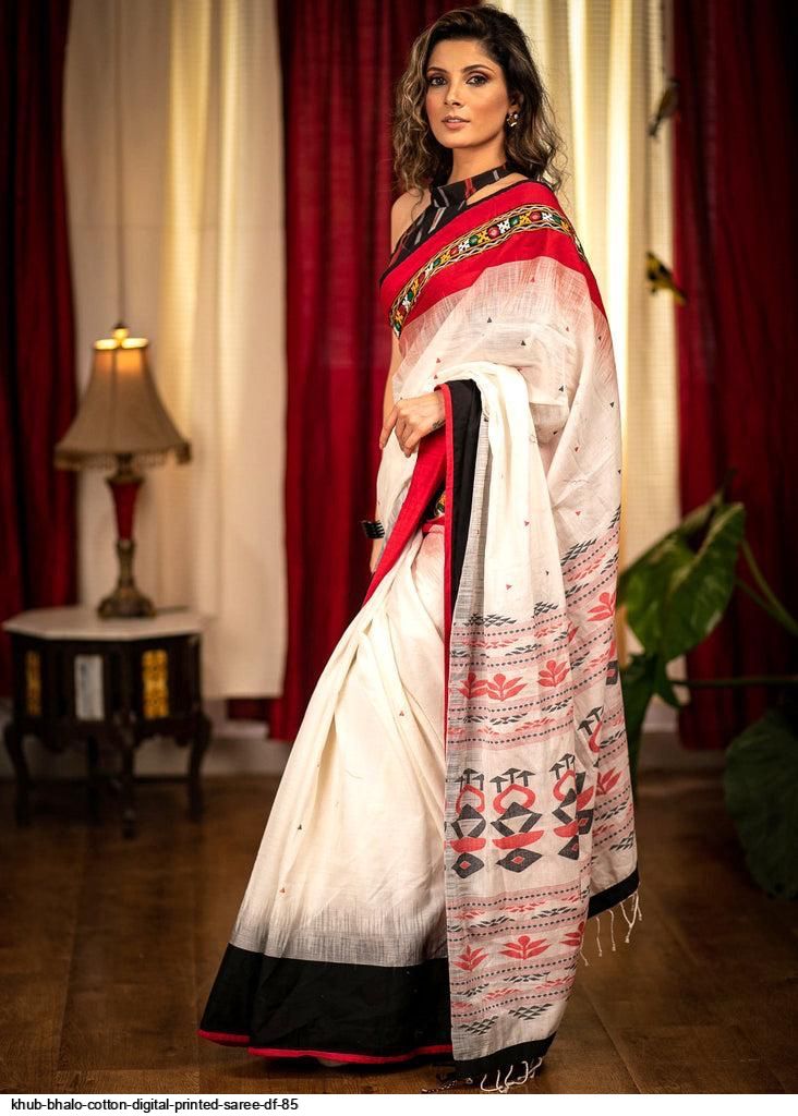 kHuB bHaLo COTTON DIGITAL PRINTED SAREE DF 85