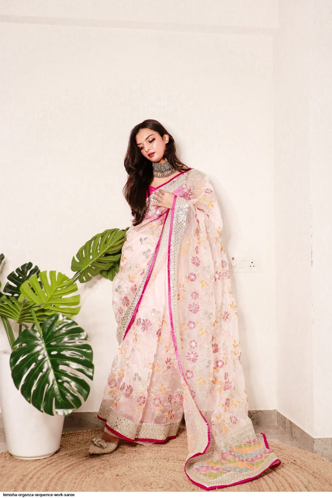 KIMISHA Organza sequence work saree