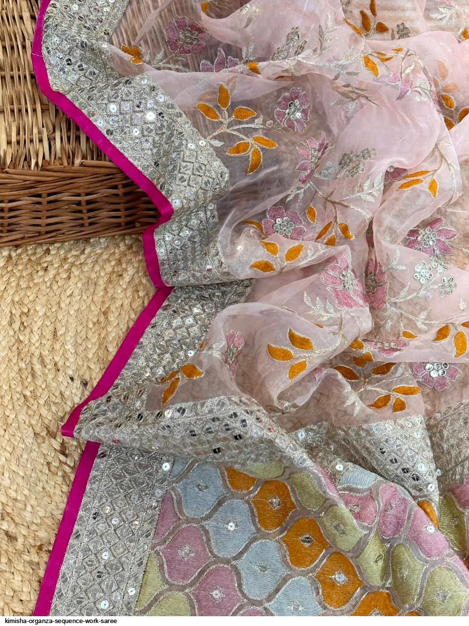 KIMISHA Organza sequence work saree