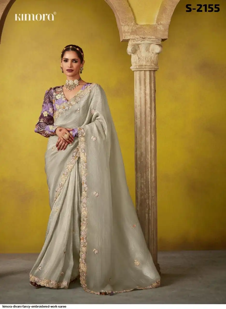 Kimora Divani Fancy Embroidered work saree