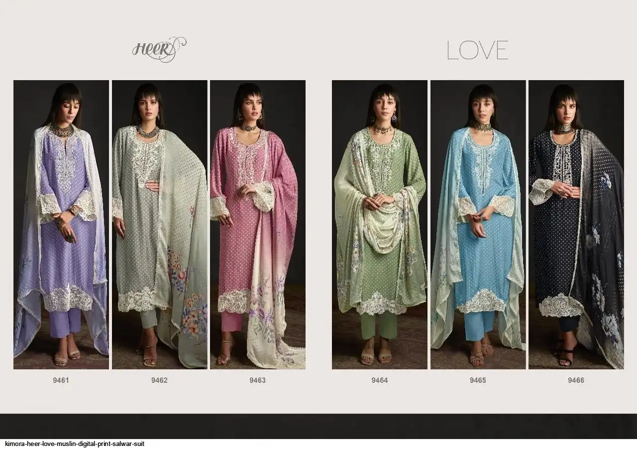 KIMORA heer love muslin digital print salwar suit