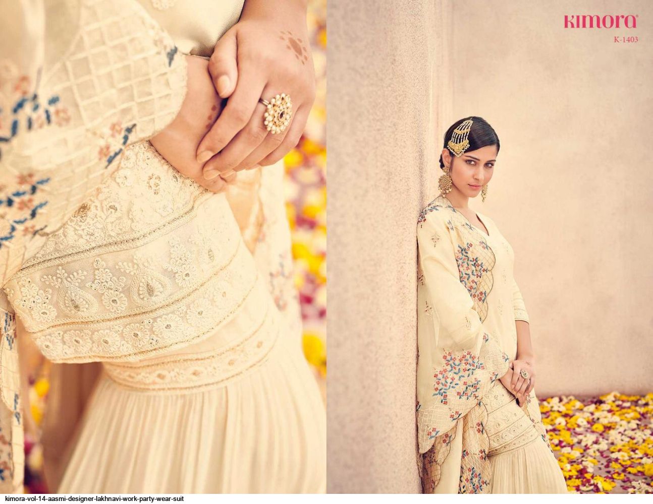 Kimora Vol 14 Aasmi Designer Lakhnavi Work Party Wear Suit