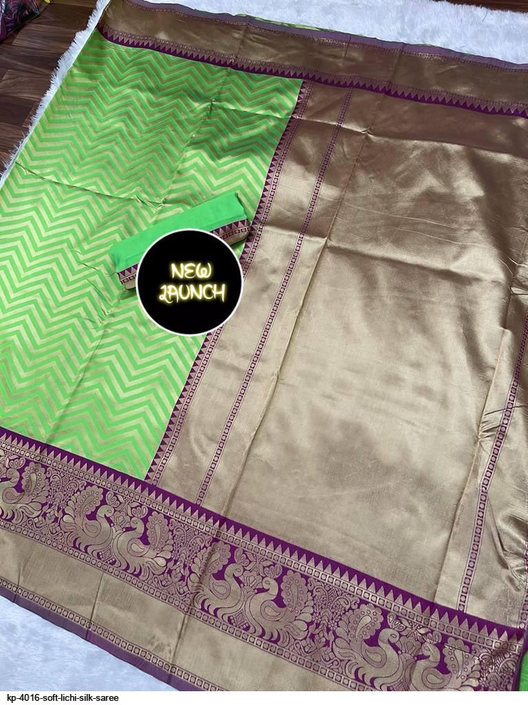 KP 4016 SOFT LICHI SILK SAREE