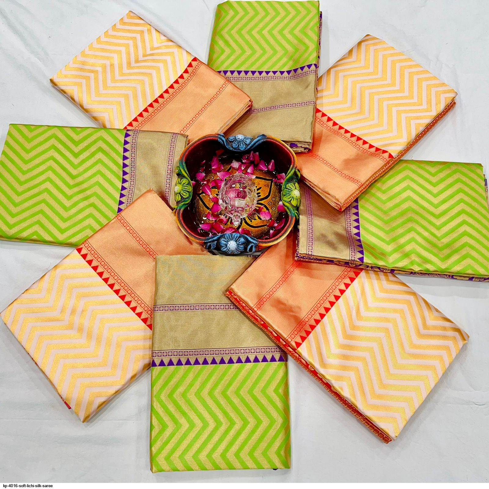 KP 4016 SOFT LICHI SILK SAREE