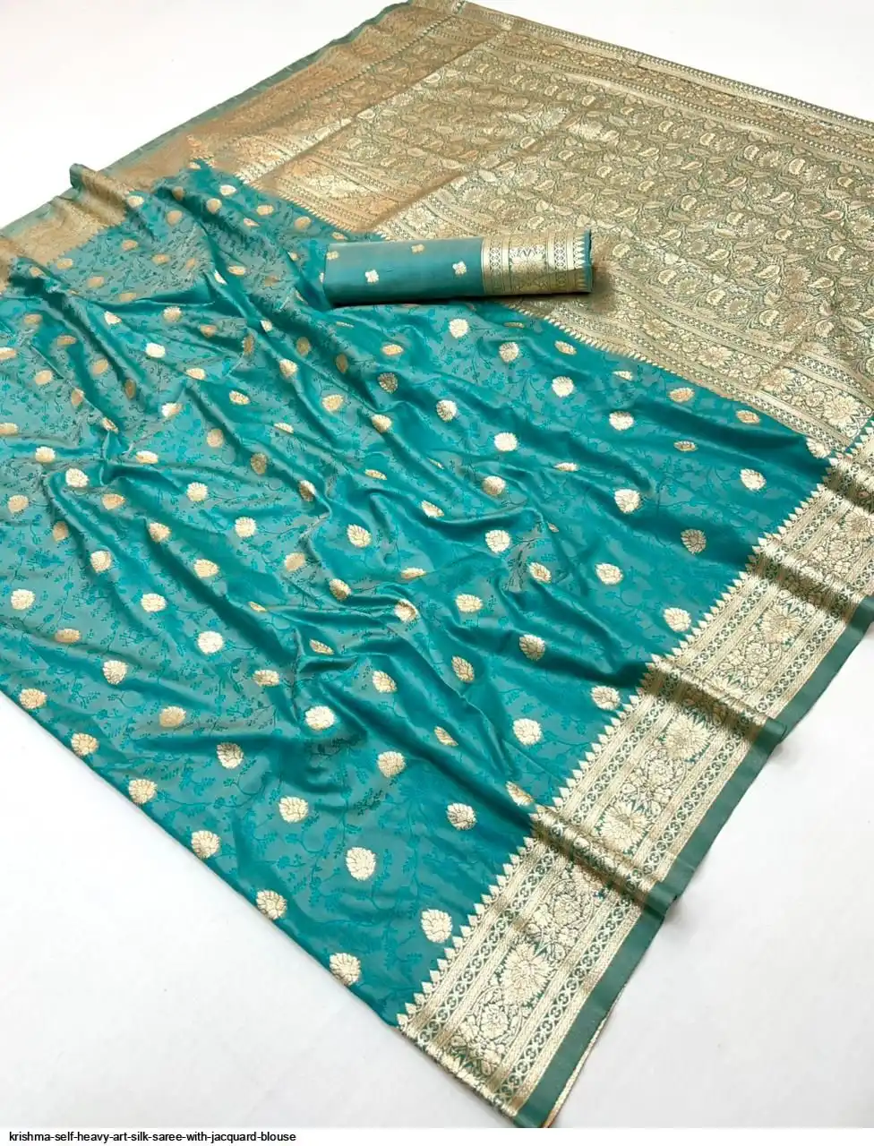 Krishma Self Heavy Art Silk Saree with Jequard Blouse – Wholesale India
