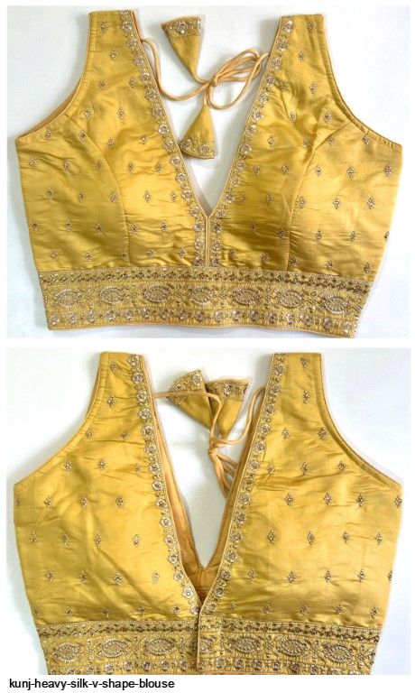 KUNJ Heavy silk V SHAPE BLOUSE