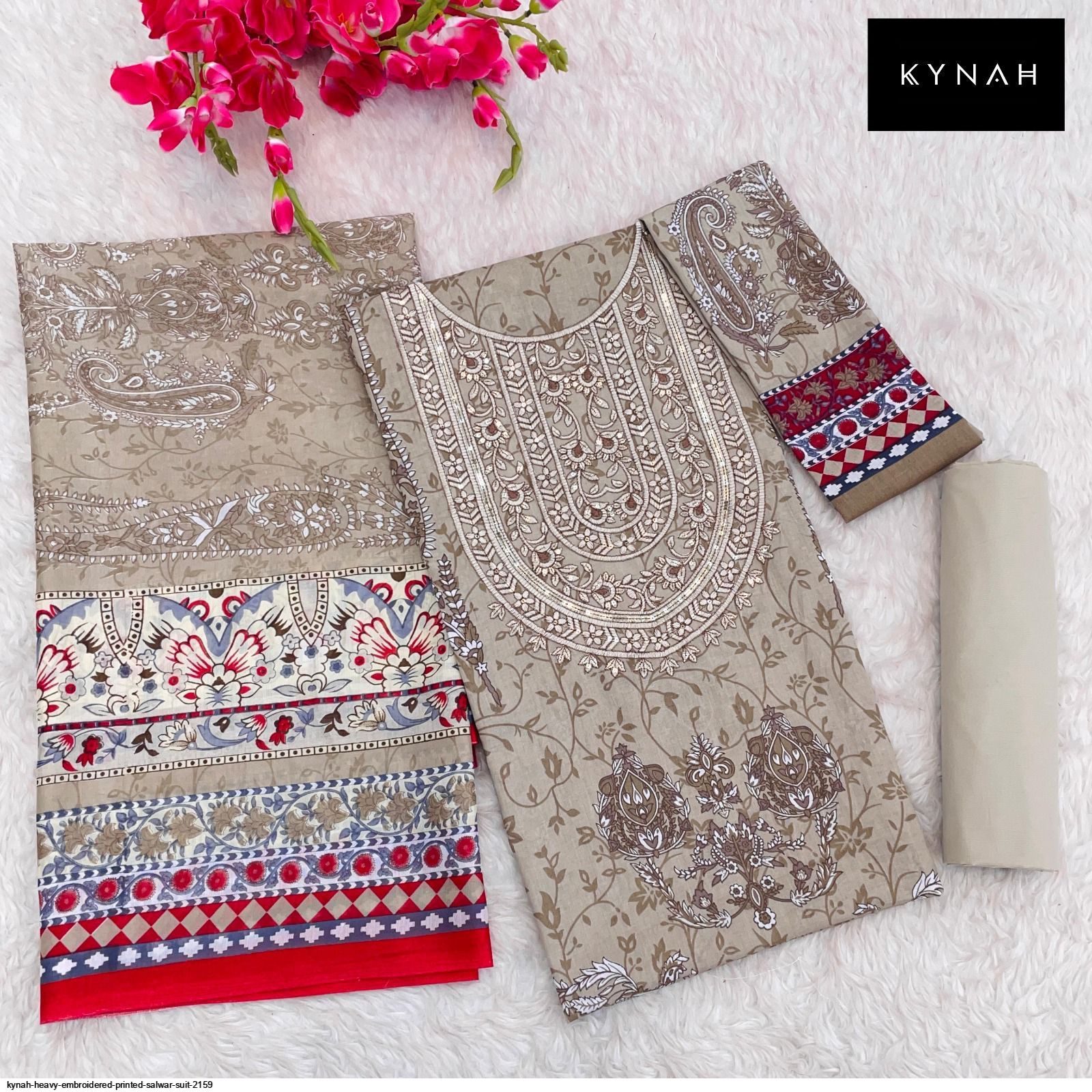 KYNAH HEAVY EMBROIDERED PRINTED SALWAR SUIT 2159