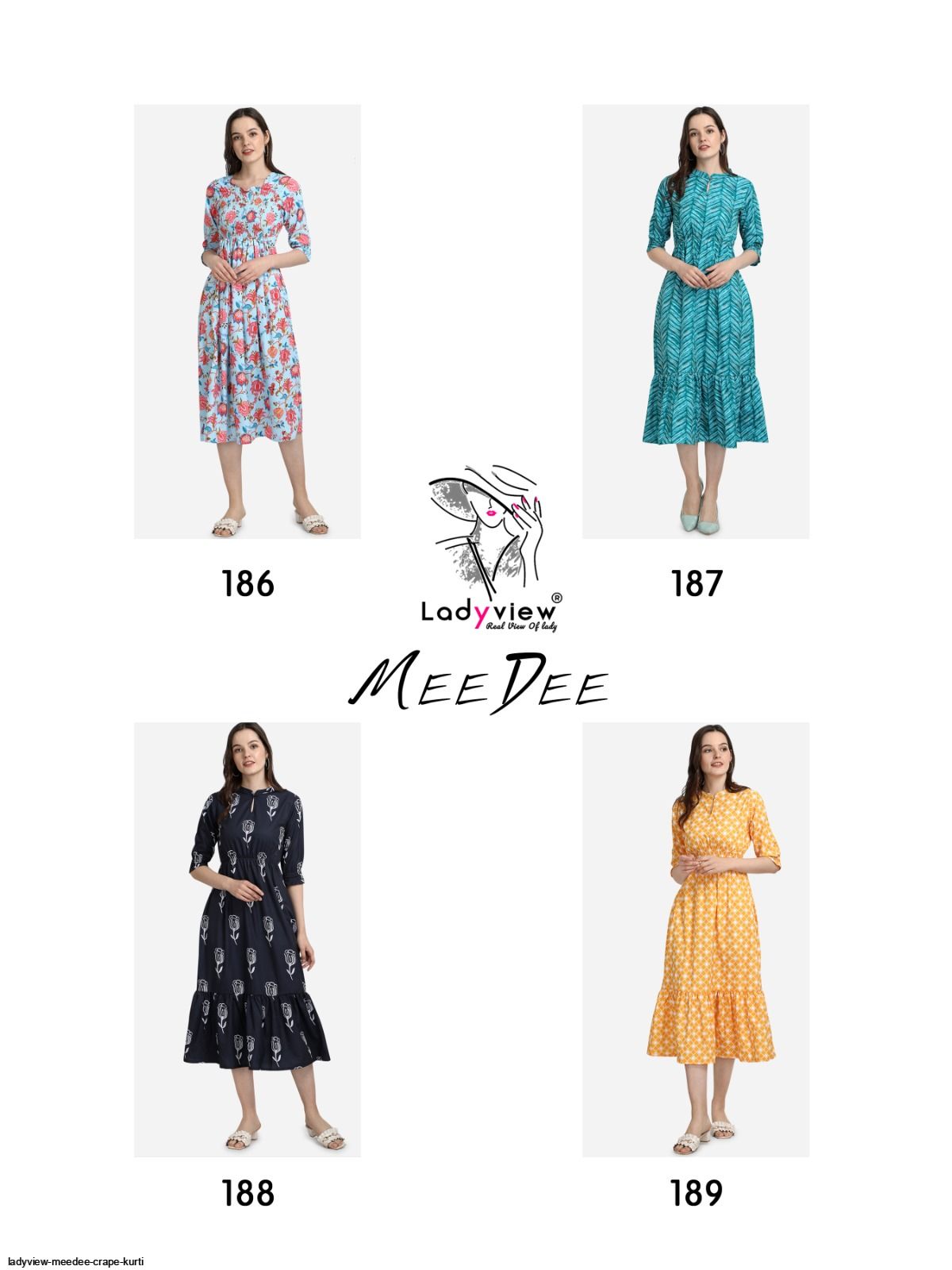 Ladyview MeeDee Crape kurti