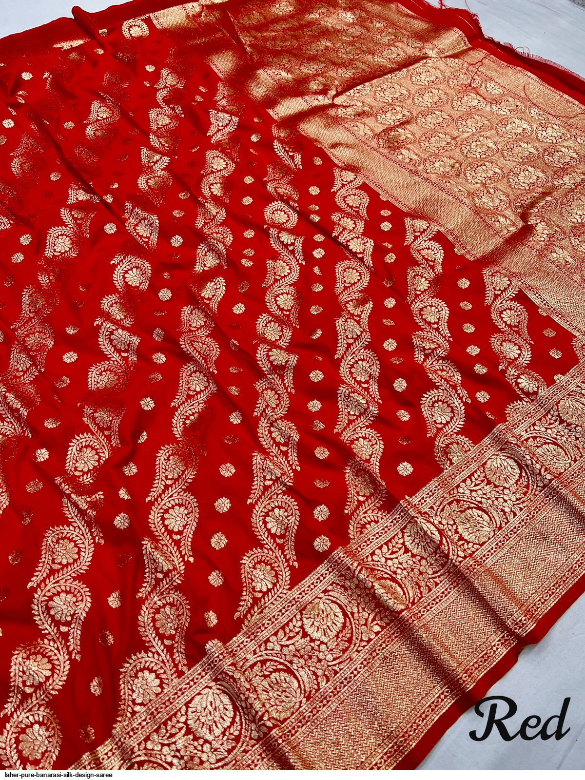 LAHER Pure Banarasi Silk design saree