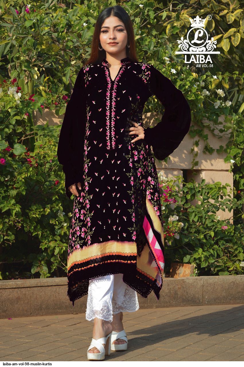 LAIBA AM VOL 98 MUSLIN KURTIS