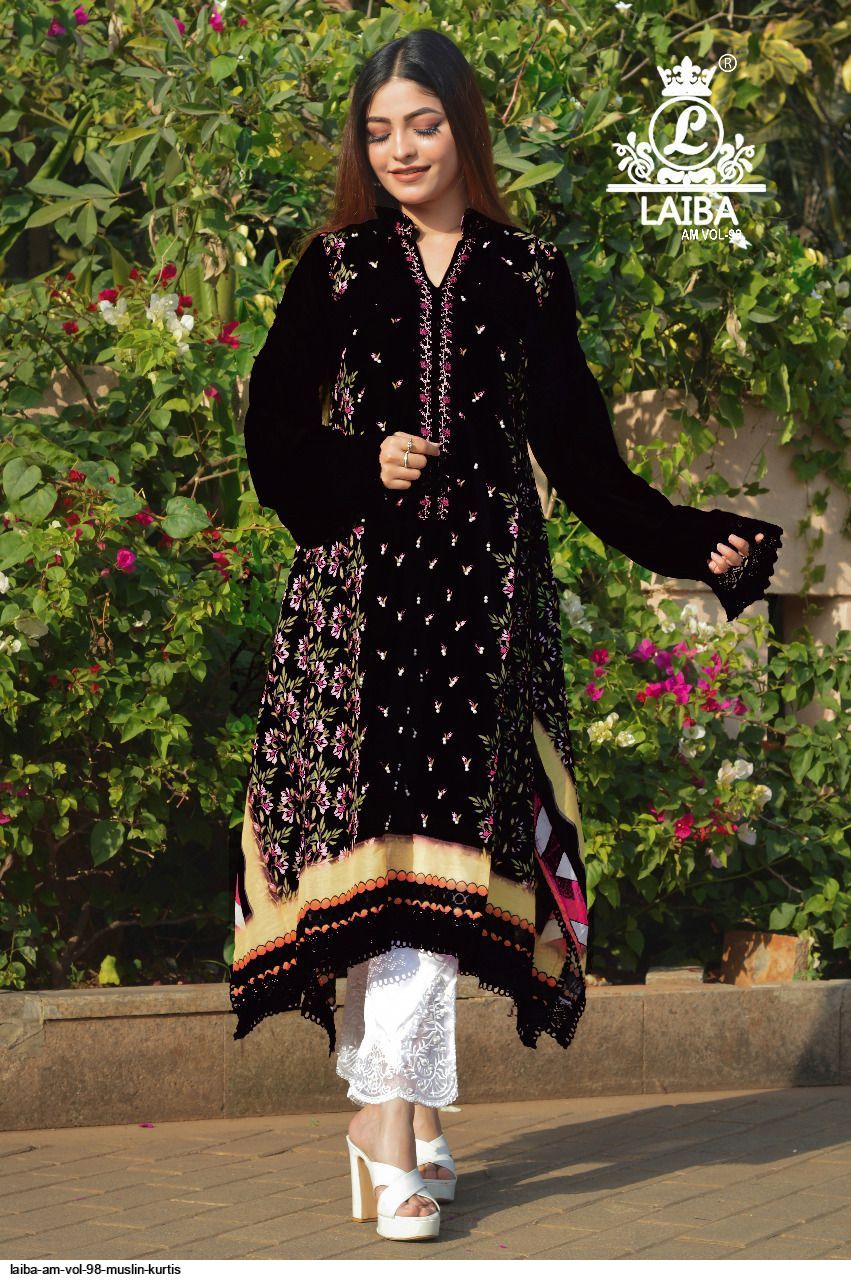 LAIBA AM VOL 98 MUSLIN KURTIS