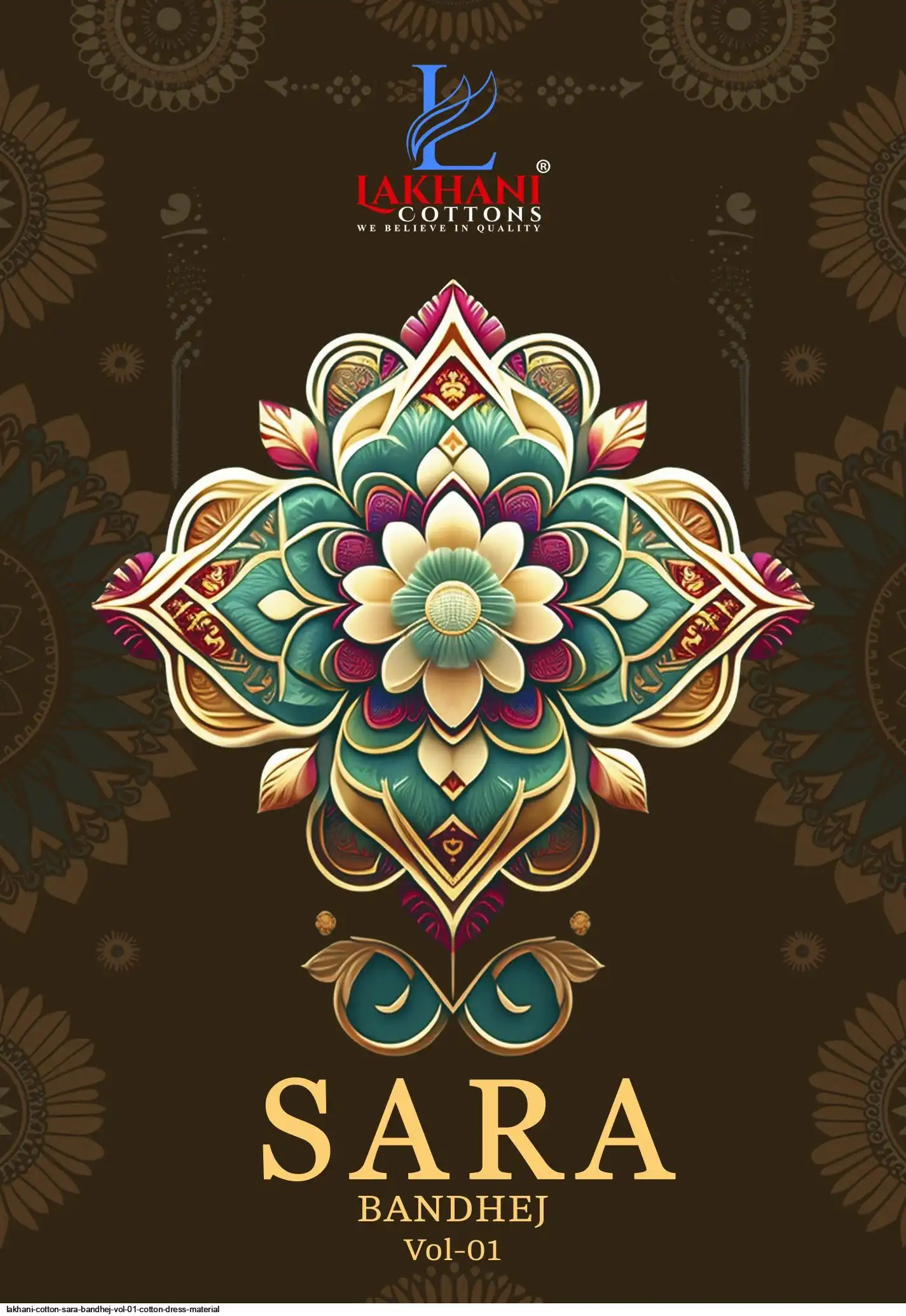 Lakhani Sara Bandhej Cotton Dress Material Wholesale