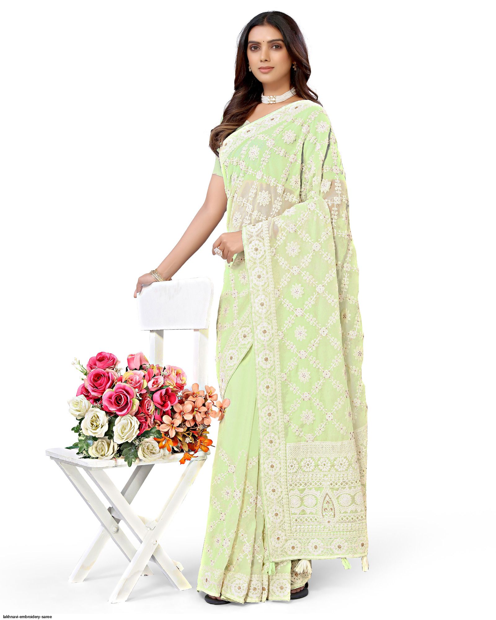 RAJESHREE KF-1060 lakhnavi-embroidery-saree