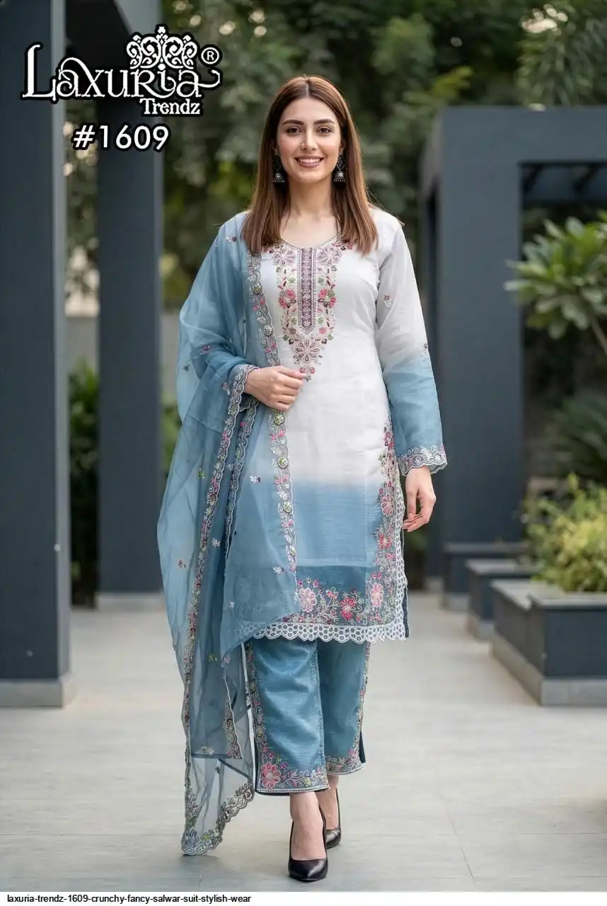 Laxuria Trendz 1609 Crunchy Fancy Salwar Suit Stylish Wear