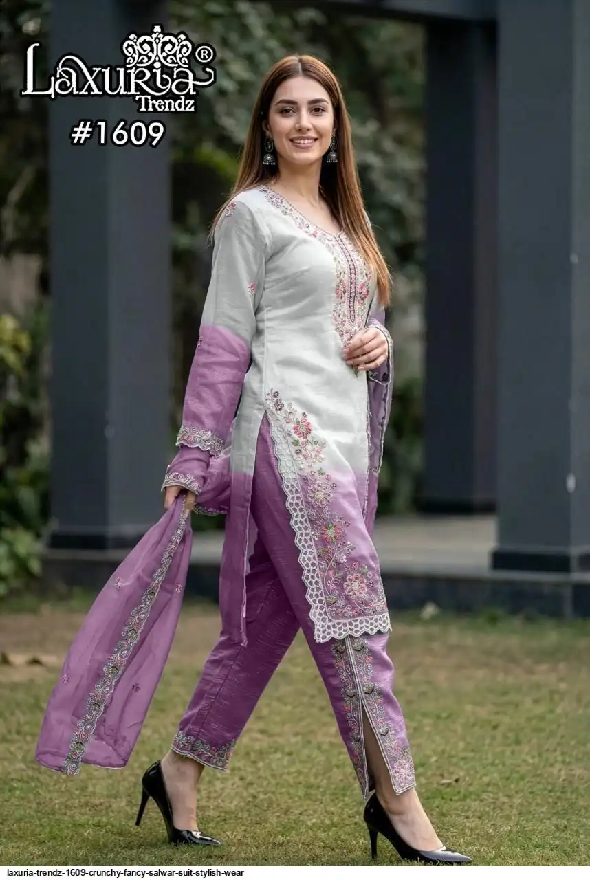 Laxuria Trendz 1609 Crunchy Fancy Salwar Suit Stylish Wear