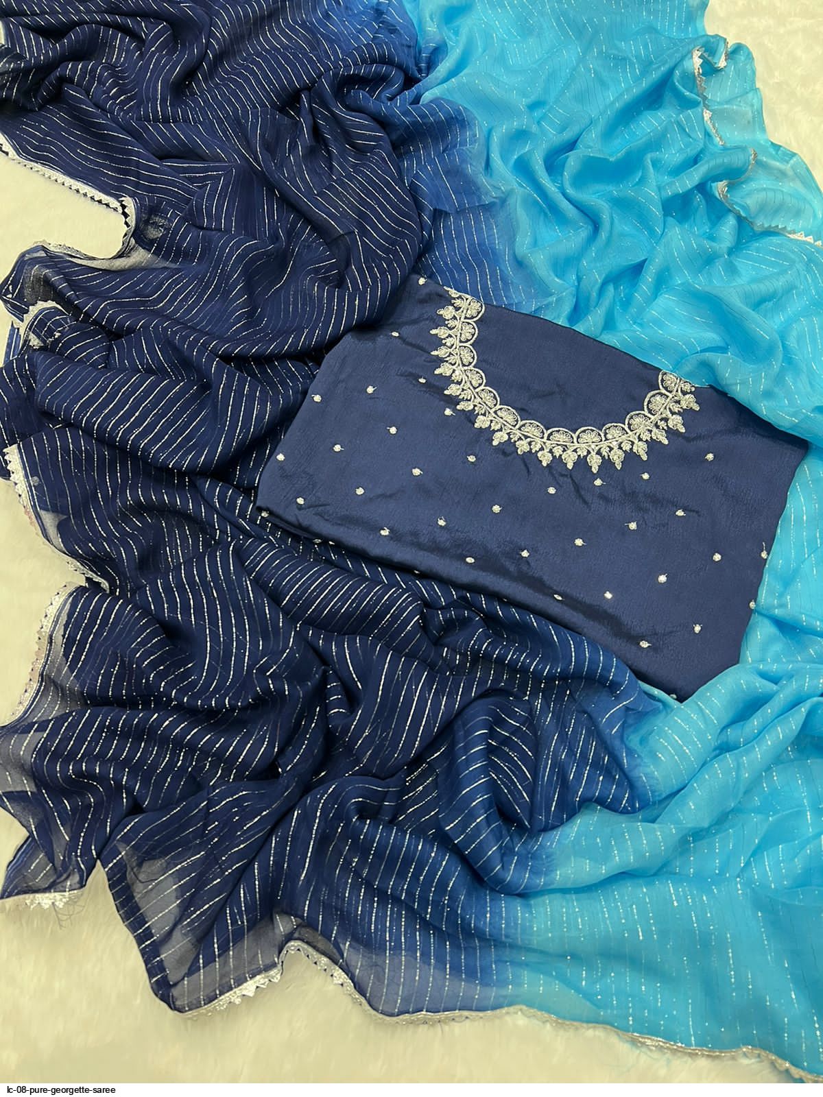 lc 08 pure Georgette saree