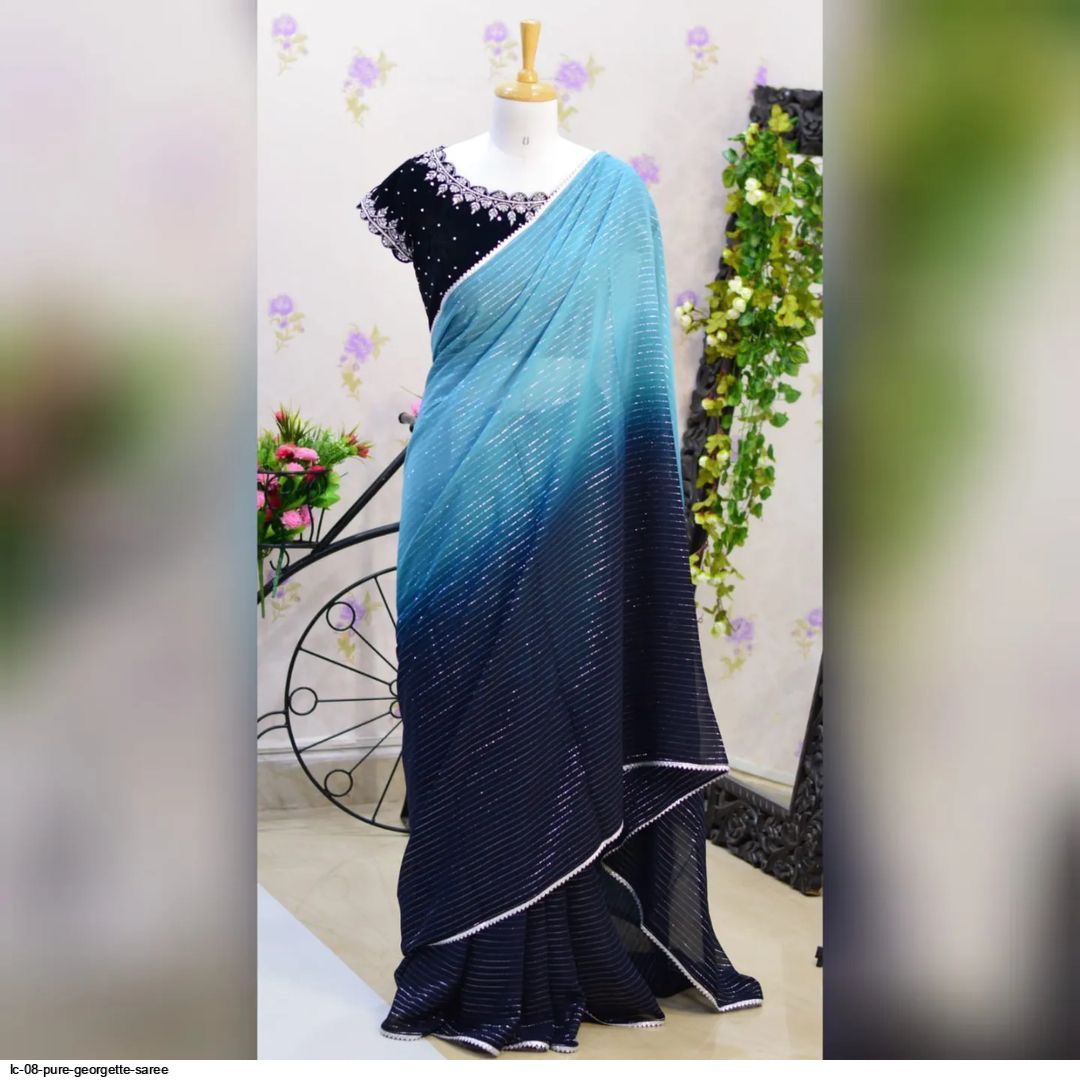 lc 08 pure Georgette saree