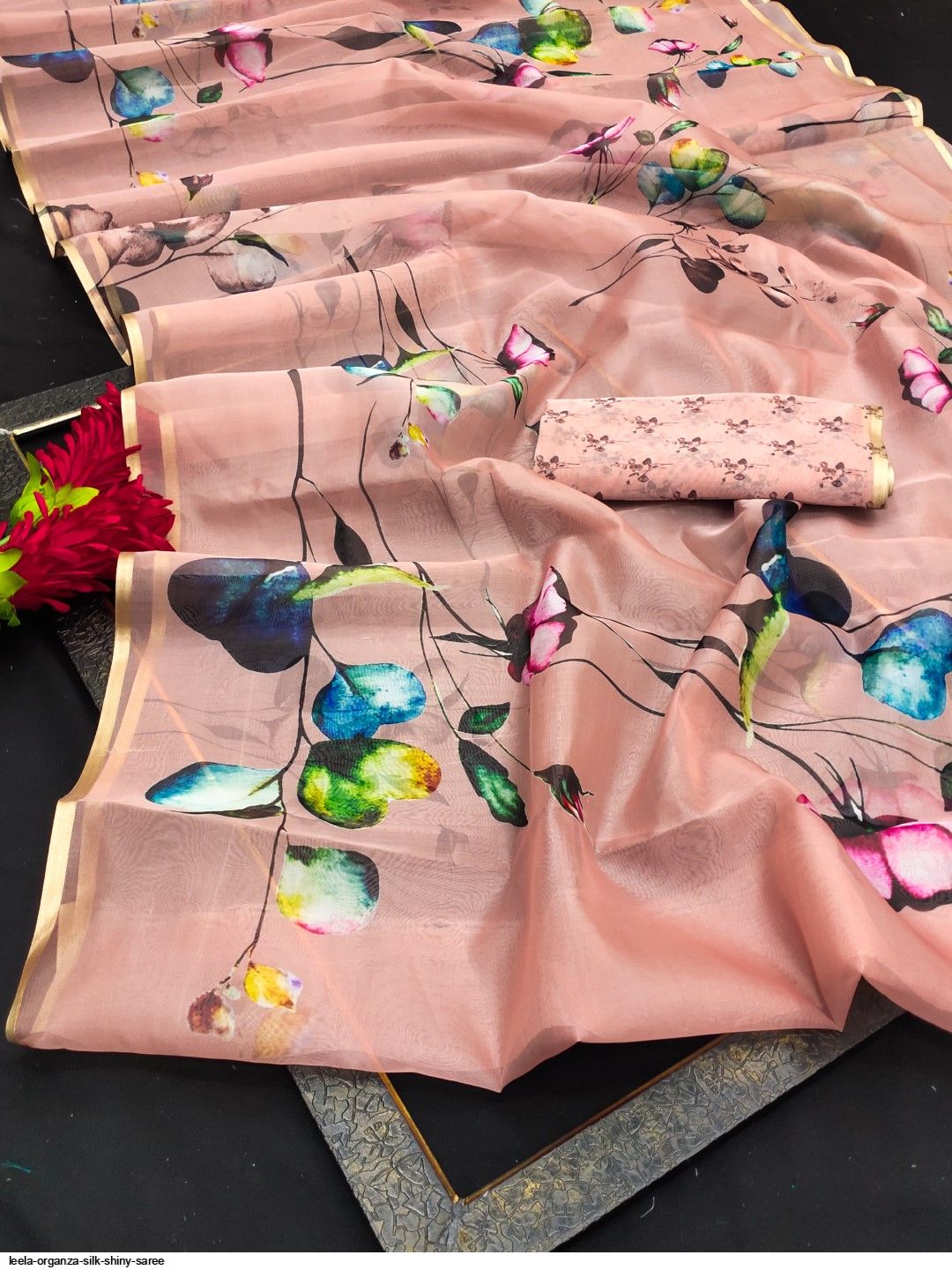 LEELA Organza SILK shiny SAREE