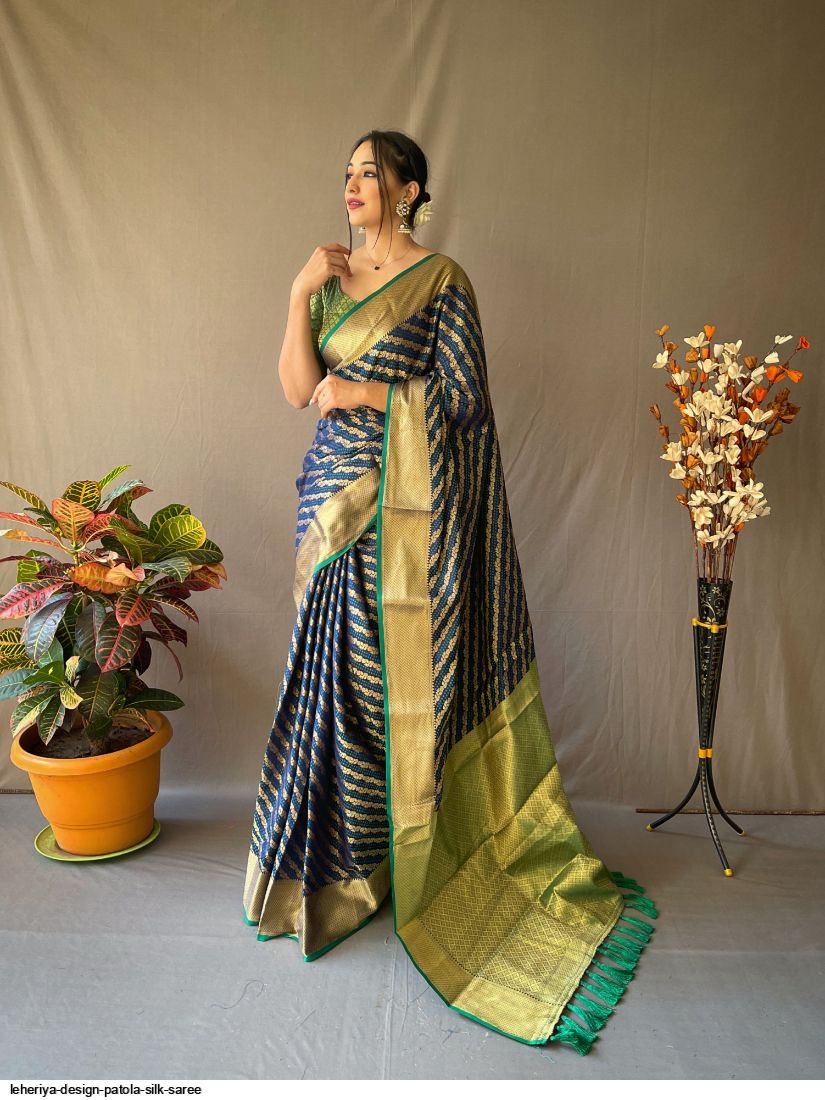 LEHERIYA DESIGN PATOLA SILK SAREE