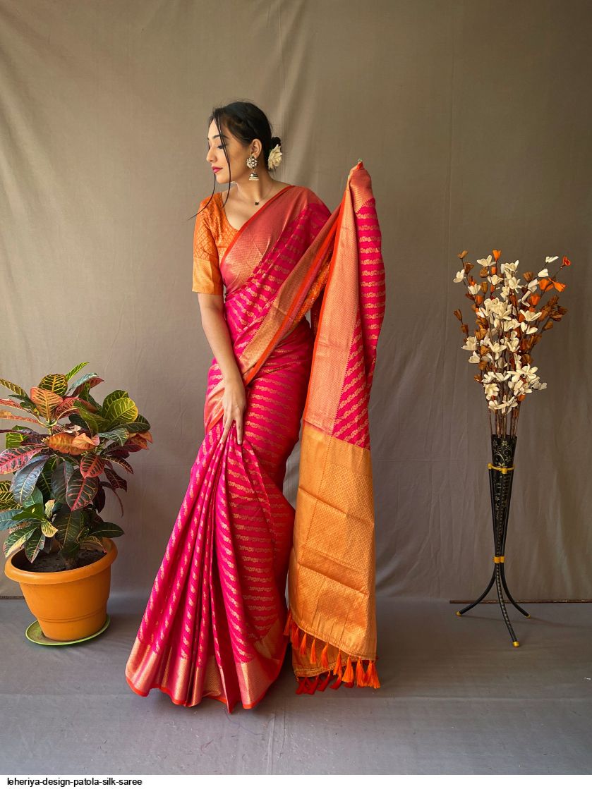 LEHERIYA DESIGN PATOLA SILK SAREE