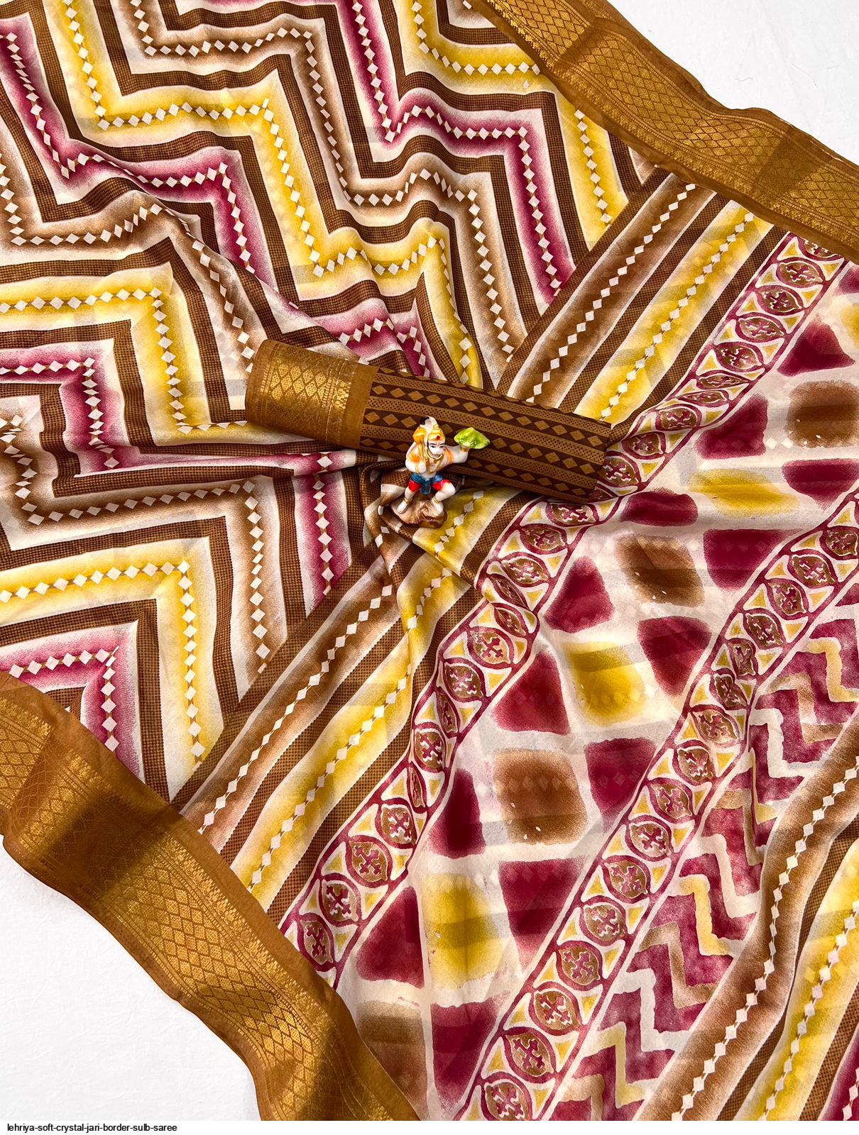 LEHRIYA SOFT Crystal jari border Sulb saree