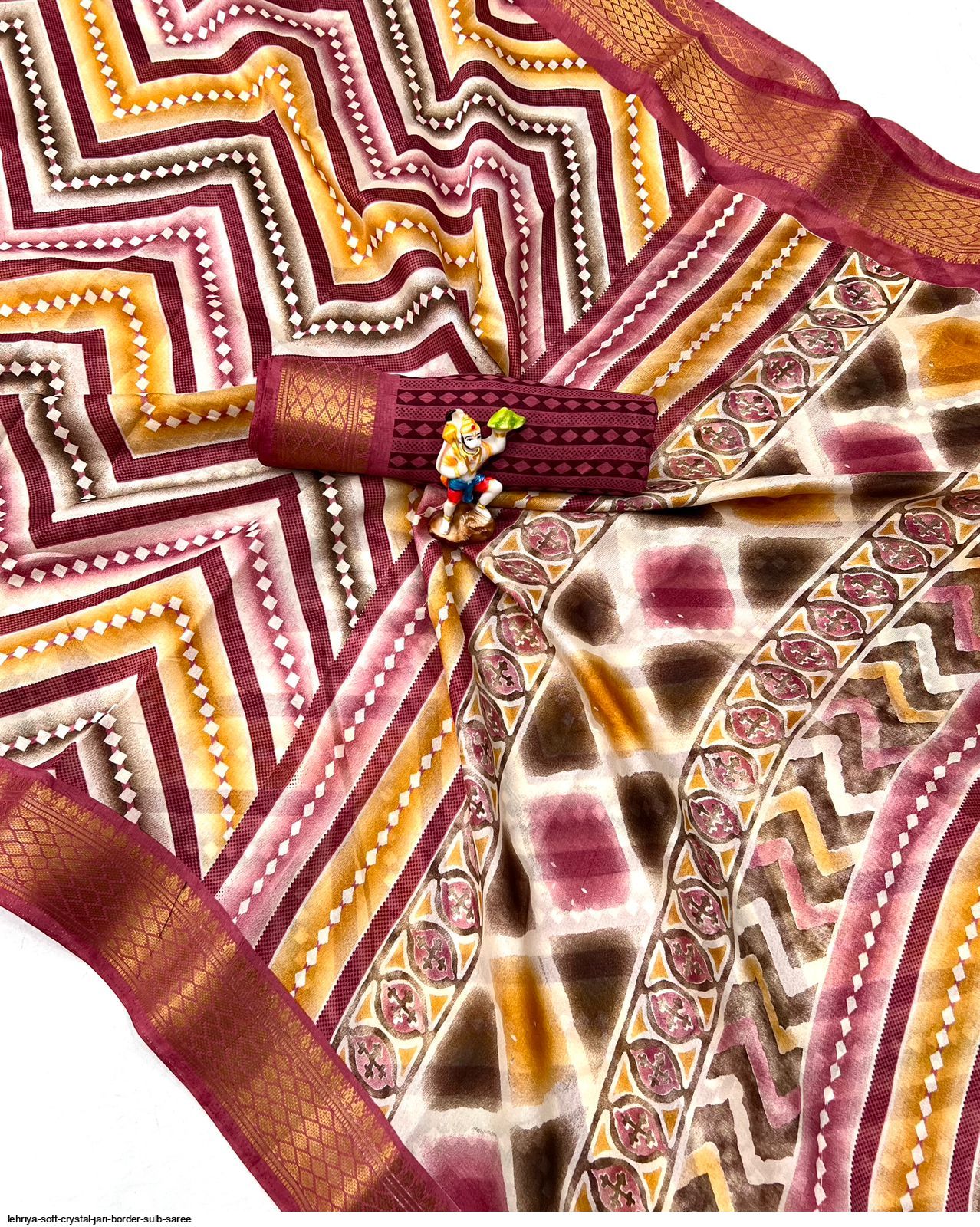 LEHRIYA SOFT Crystal jari border Sulb saree